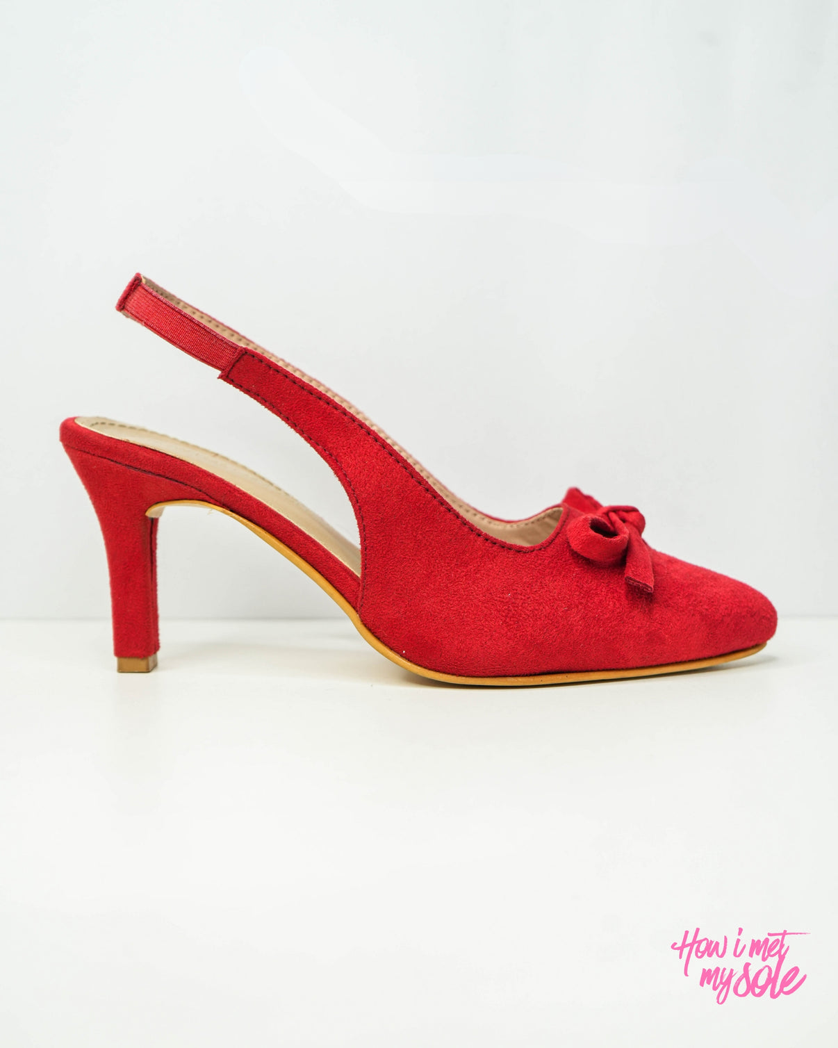 Buy Stylish & Comfortable Bowtini: Red Bow Pointed Toe Heels | HIMMS